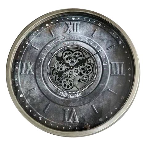 Time Company Grey Moving Cog Wall Clock 80 Cm Homeplus Furniture