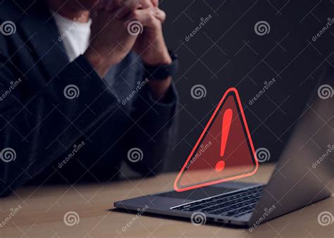 Computer Notification Error Maintenance Concept Businessman Or Personnel Programmer Or