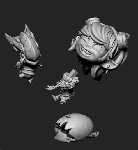 Stl File Tristana Dragon Trainer Skin 3d Print Model 🐉・model To