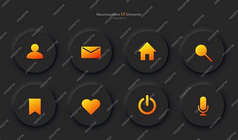 Premium Vector Set Of Buttons For User Interface Design In Black With Yellow Elements