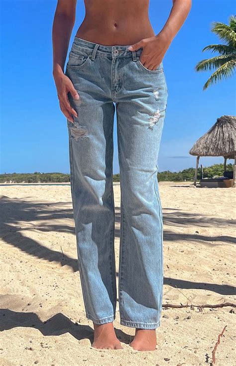 Hazy Low Waist Blue Denim Jeans Beginning Boutique