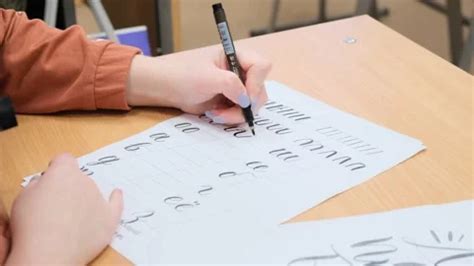 Students Learning The Art Of Calligraphy Stock Video Pond
