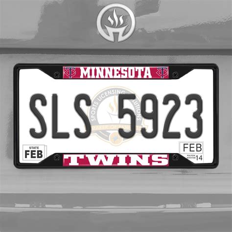 Fan Mats 31312 Mlb Baseball Minnesota Twins License Plate Frame Black