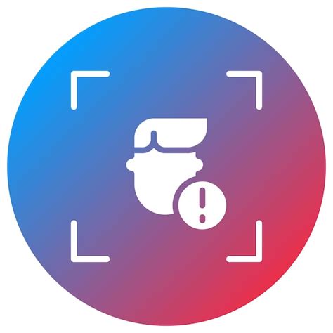 Premium Vector Face Detection Warning Icon Vector Image Can Be Used