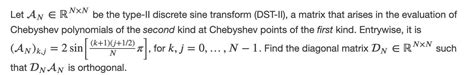 let an e r nxn be the type ll discrete sine transform