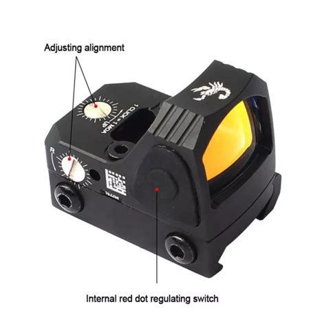 MINI RMR RED Dot Sight Collimator Reflex Optic Sight Scope 20mm Rail GLOCK Mount 26 99