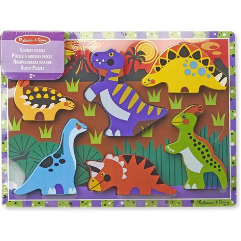 Melissa And Doug Dinosaurs Chunky Puzzle 7 Pieces 13747 Toys Shopgr