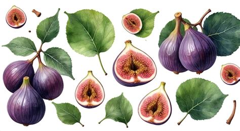 A Drawing Of Figs With The Word Figs On It Premium Ai Generated Image