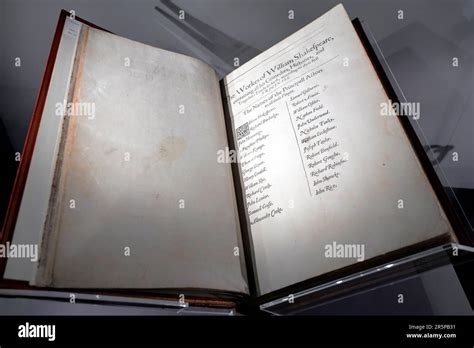 The First Folio Of William Shakespeare Titled Labour Love Showing