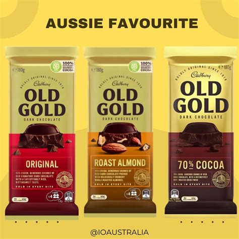 Cadbury Australia Old Gold Dark Chocolate Block 180g Shopee Malaysia