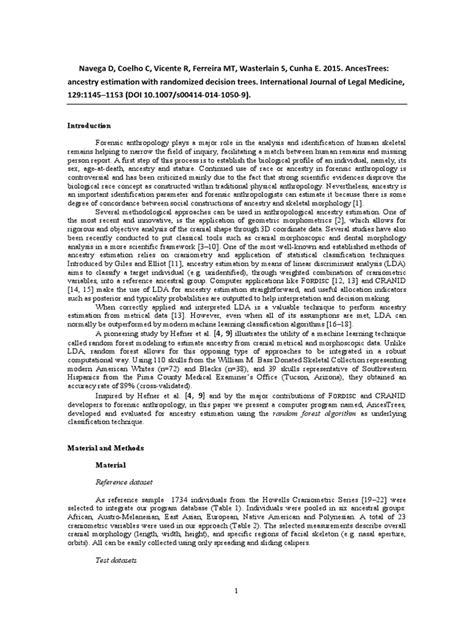 Ancestrees Ancestry Estimation With Rand Pdf Statistical