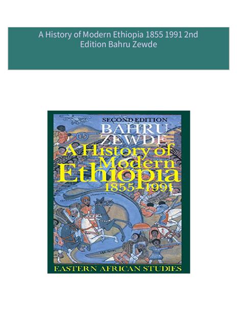 Download Complete A History Of Modern Ethiopia 1855 1991 2nd Edition