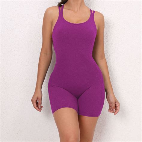 One Piece Workout Fitness Yoga Sportswear Neck Backless Seamless Sport