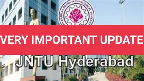 Jntuh Very Important Update Jntuh Youtube