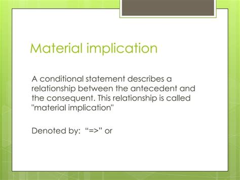 Conditional Statement And Material Implication Ppt