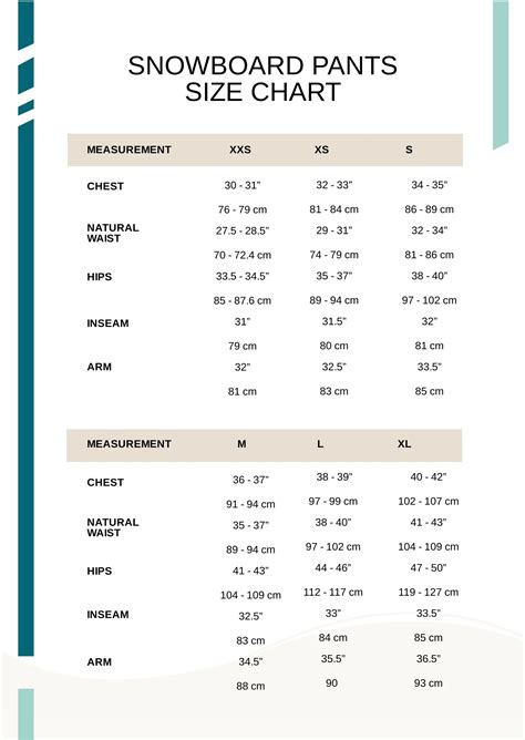 Snowboard Helmet Size Chart In Pdf Download