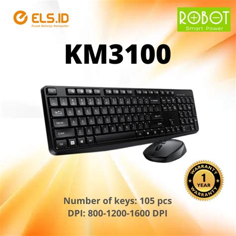 Jual Robot Km3100 Bundle Keyboard Mouse Wireless Shopee Indonesia