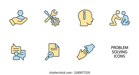 Problem Solving Icons Set Problem Solving Stock Vector Royalty Free
