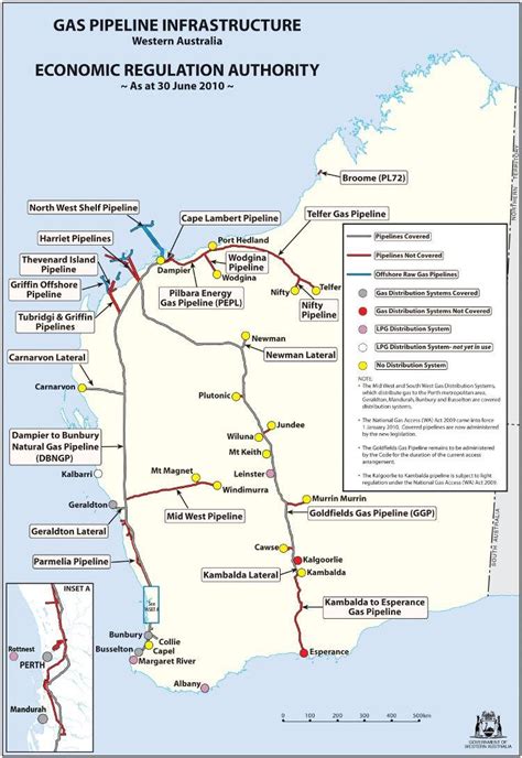 17 Gas Pipeline Infrastructure Map Of Western Australia As At 30 June Download Scientific