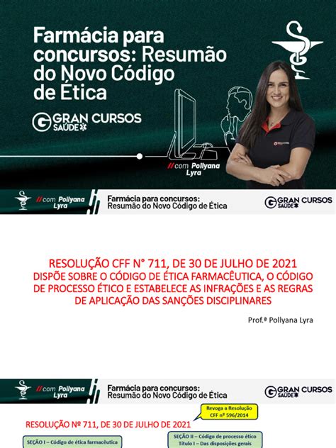 Farmácia Para Concursos Resumão Do Novo Código De Ética Com Pollyana