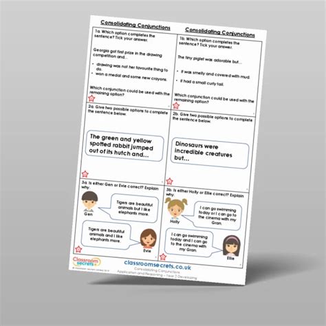 Year 2 Consolidating Conjunctions Application And Reasoning Resource Classroom Secrets