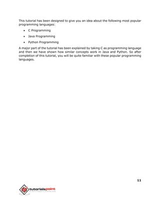 Computer Programming Tutorial PDF