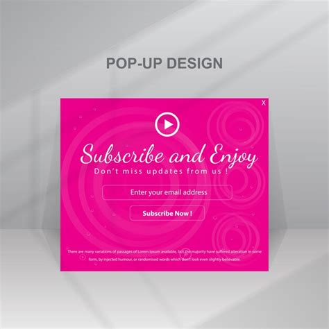 Premium Vector Modern Subscribe Popup Mailing Letters Website Page Vector