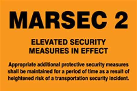 Marsec Level 2 Sign Mase542va
