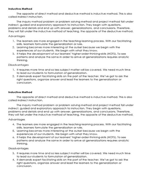 Advantages Inductive Method Pdf Inductive Reasoning Inquiry