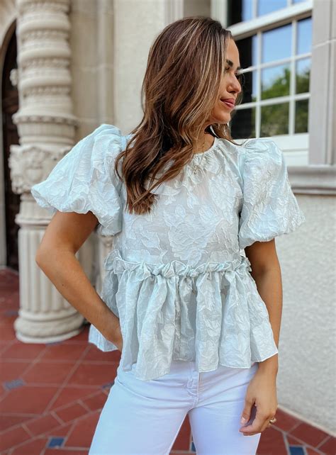 Haley Sage Puff Sleeve Top Puff Sleeve Top Puff Sleeve Spring Wardrobe