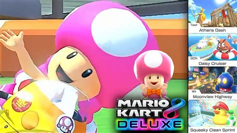 Mario Kart 8 Deluxe Toadette Gameplay Feather Cup Youtube