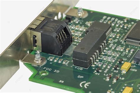 Electronic Circuit Board Close Up Modern Microchip Industrial Component Modern Resistor PNG