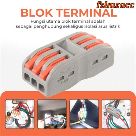 Jual Terminal Block Konektor Sambungan Kabel Listrik 1pcs Pct Shopee