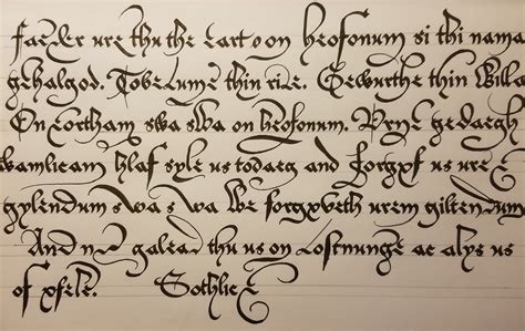 Cursive Gothic Calligraphy Alphabet