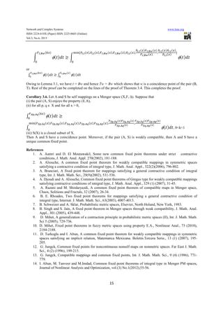Common Fixed Point Theorems Of Integral Type In Menger Pm Spaces PDF D Graphics Computer