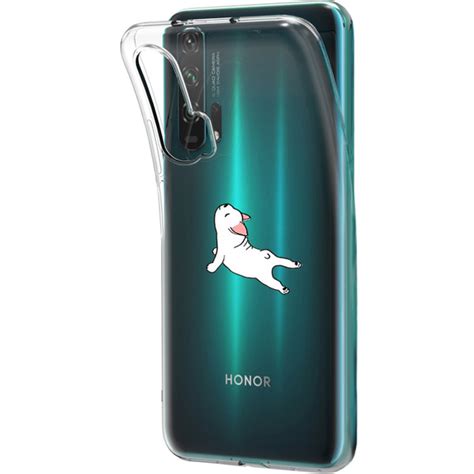 Силиконовый чехол для Honor 20 Pro (Хонор 20 Про), Французский бульдог ...
