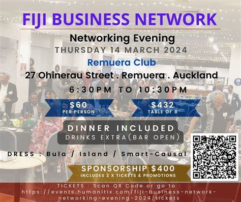 Fiji Business Networking Evening And Dinner Remuera Club Inc Auckland