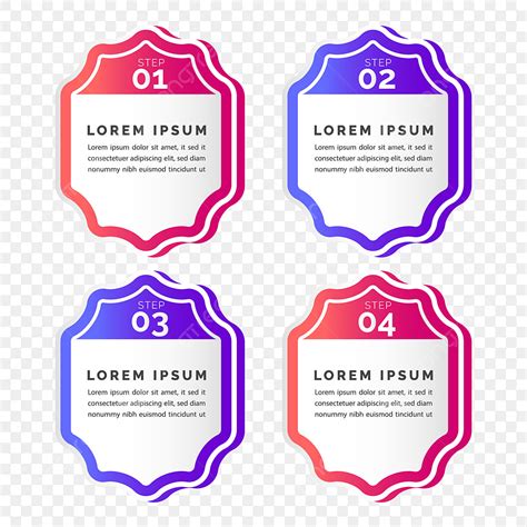 Infographic 그라디언트 색상 디자인 디자인 인포 그래픽 주형 Png 일러스트 및 벡터 에 대한 무료 다운로드