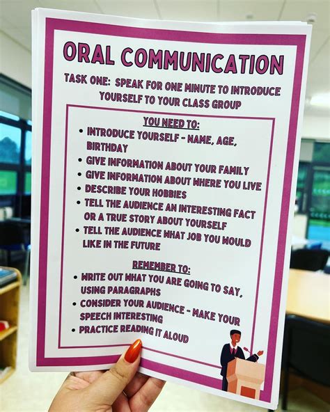 Mash First Year English Oral Communication Task