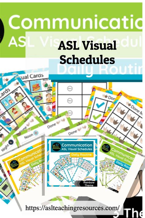 Daily Visual Schedule Routines In Asl Classroom Sign Language Visual