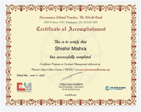Shishir Mishra On Linkedin Certificate Contractmanagement Finallycompleted