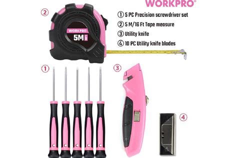 Набор инструментов для женщин WORKPRO 100 предметов WP206818 - выгодная ...