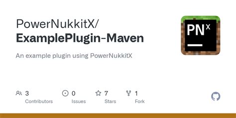 GitHub PowerNukkitX ExamplePlugin Maven An Example Plugin Using PowerNukkitX