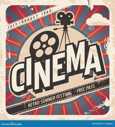 Retro Cinema Poster Stock Images Image 32095474