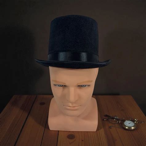Halloween Tall Black Felt Top Hat Formal Showman Party Novelty Accessory Adult £11 90 Picclick Uk