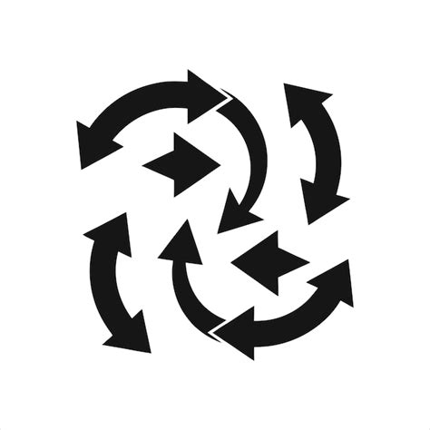 Premium Vector Bold Black Arrow Icons Set Curved Bent And Circular Designs For Navigation Amp