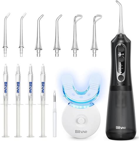 Bitvae Teeth Whitening Kit And C6 Cordless Water Dental Flosser Bundle Teeth