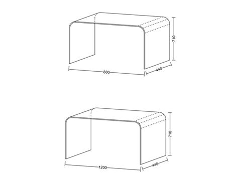 Curved Glass Console Console