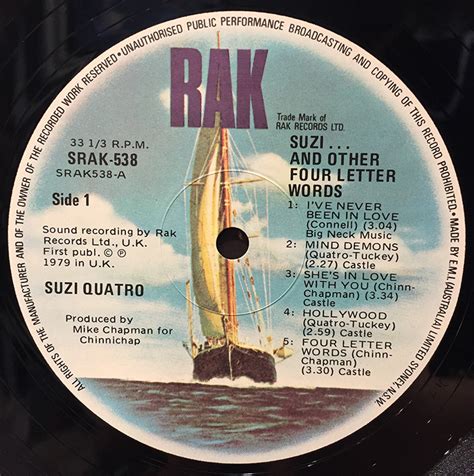 Suzi And Other Four Letter Words Rare Records Au
