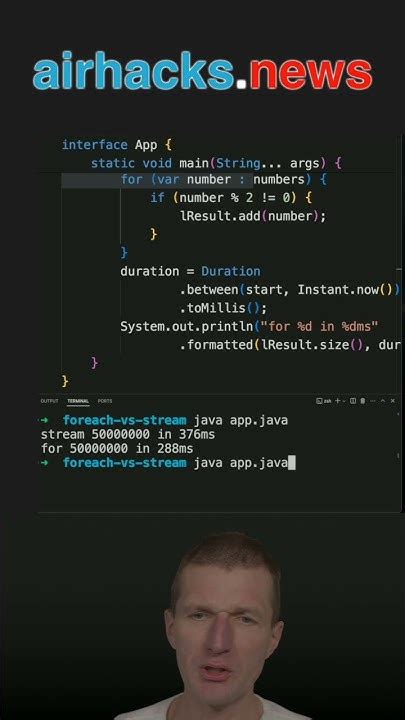 Java Streams Vs For Loops Performance Comparison Java Shorts Coding